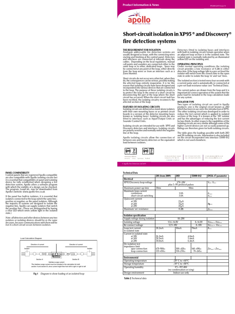 Detector de Fum Si Temperatura Apollo XP95-55000-885 | PDF | Electronic Circuits | Detector (Radio)