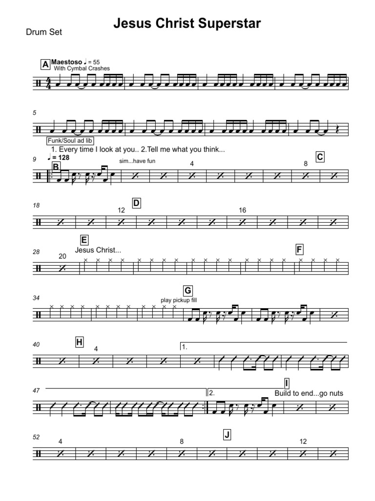 Jesus Christ - Drum Set | PDF