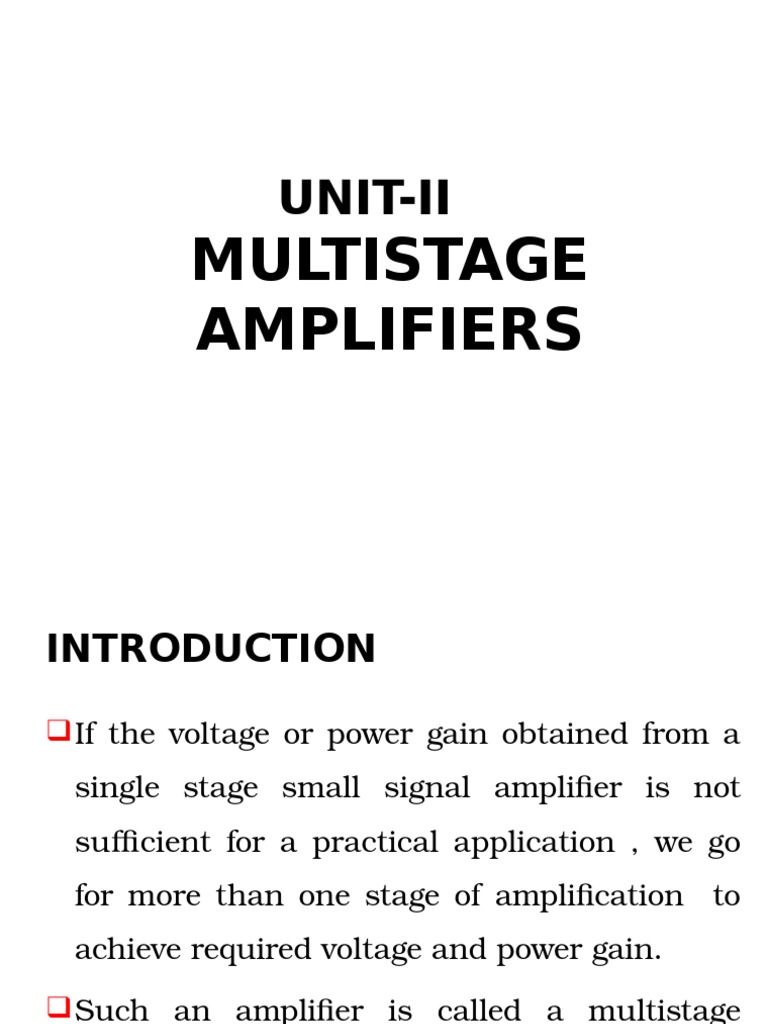 Multistage Amplifier | PDF | Amplifier | Electronic Engineering