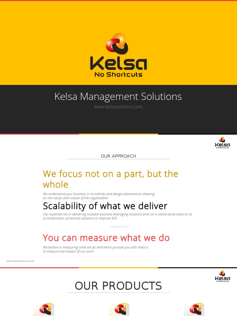 About Kelsa - Company Profile | PDF | Strategic Management | Control (Social And Political)