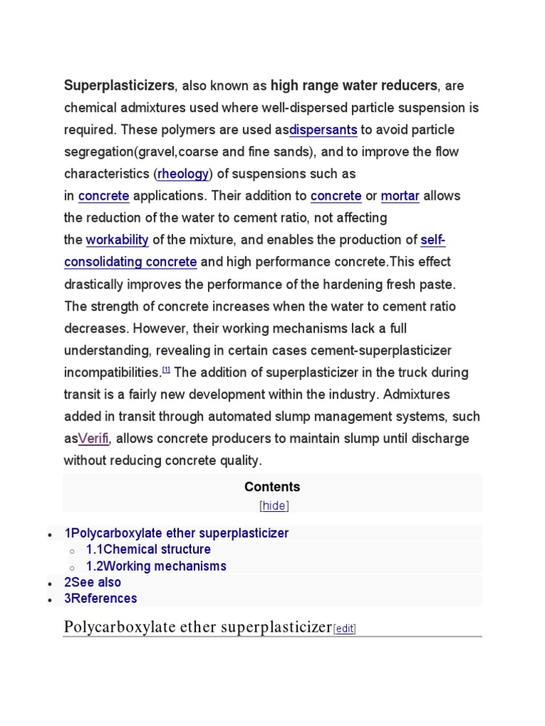 Dispersants Rheology Concrete Concrete Mortar Workability Self-Consolidating Concrete | PDF ...