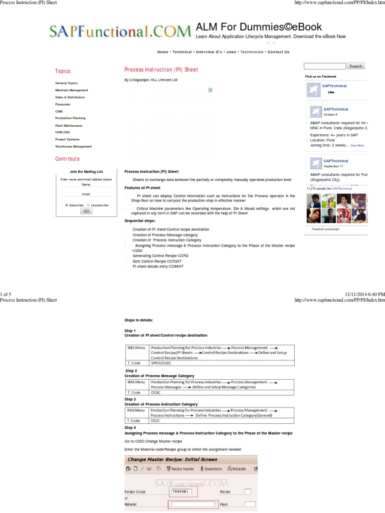 Process Instruction (PI) Sheet PDF | PDF | Customer Relationship ...