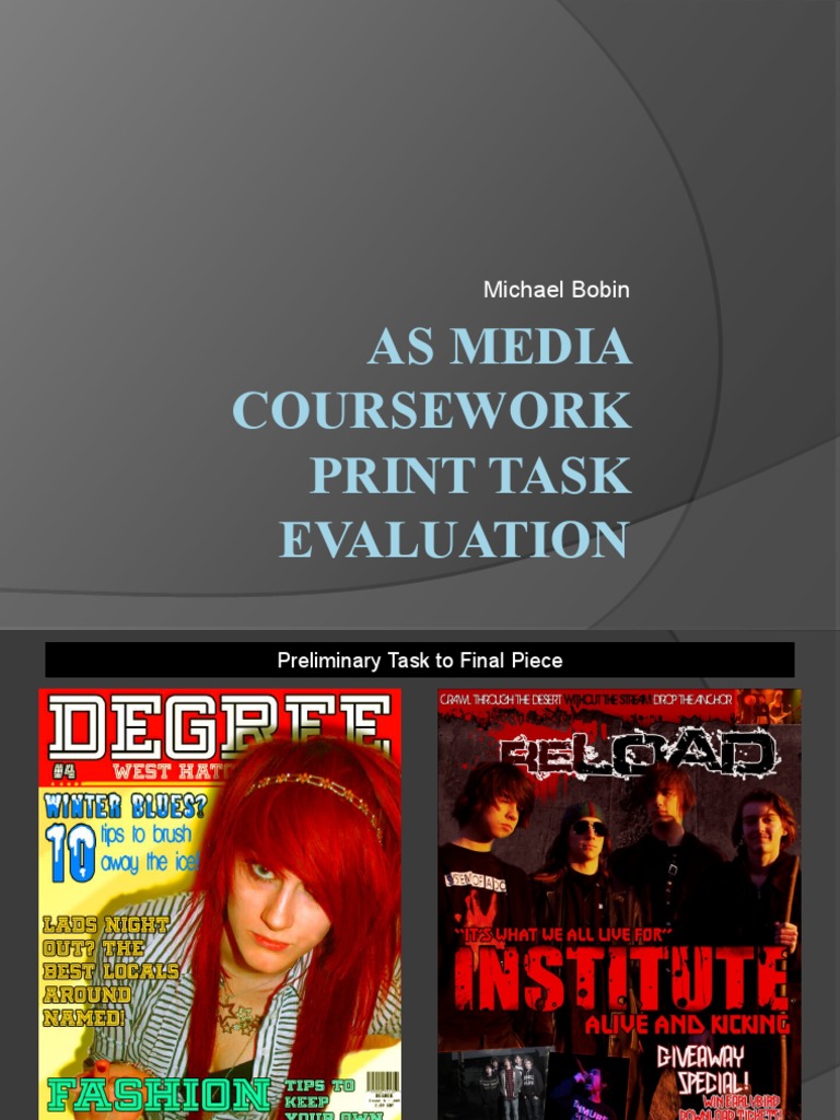 Media Coursework Print Task Evaluation | PDF