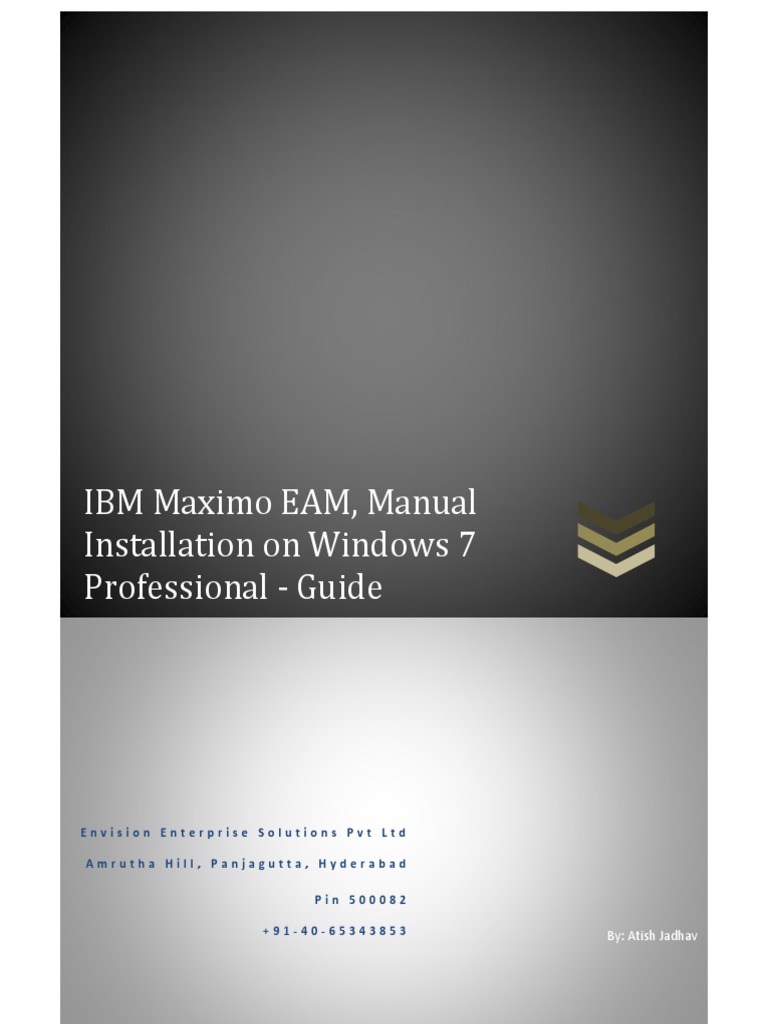 Maximo EAM Windows 7 Install Guide | PDF | Databases | Ibm Db2