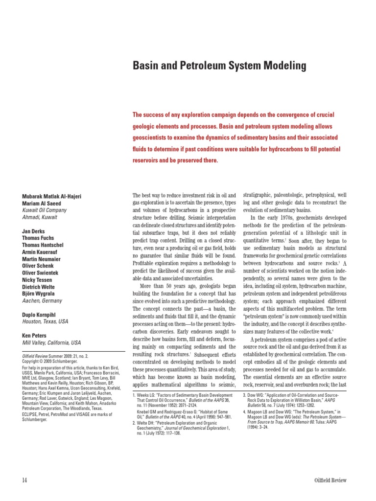 Basin and Petroleum System Modeling | PDF | Petroleum Reservoir | Petroleum