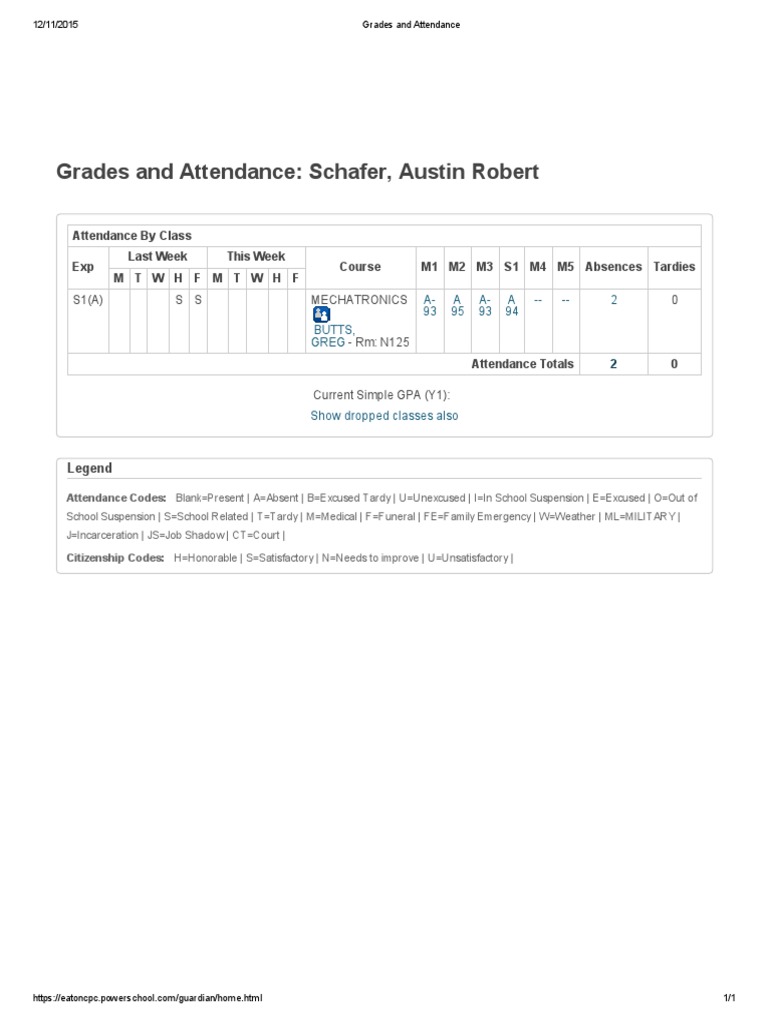 Grades and Attendance | PDF