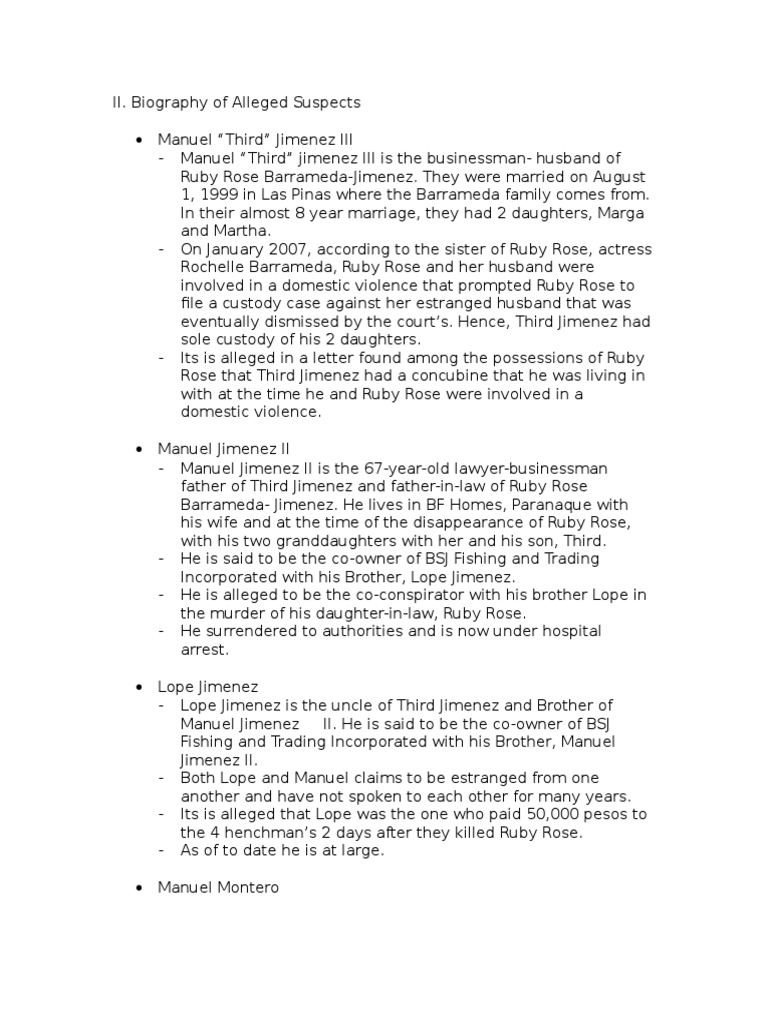 Ruby Rose Barrameda Case Overview | PDF | Criminal Law | Human Rights ...