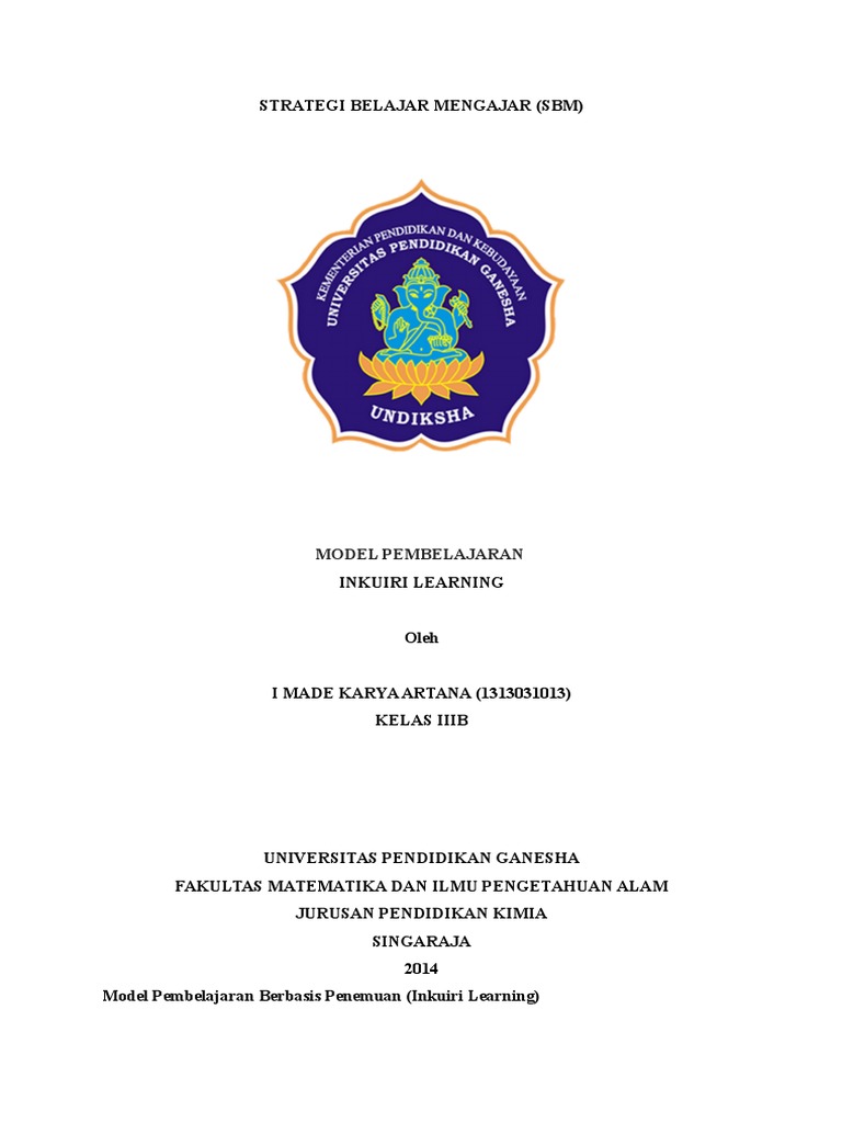Model Pembelajaran Inquiry Learning | PDF