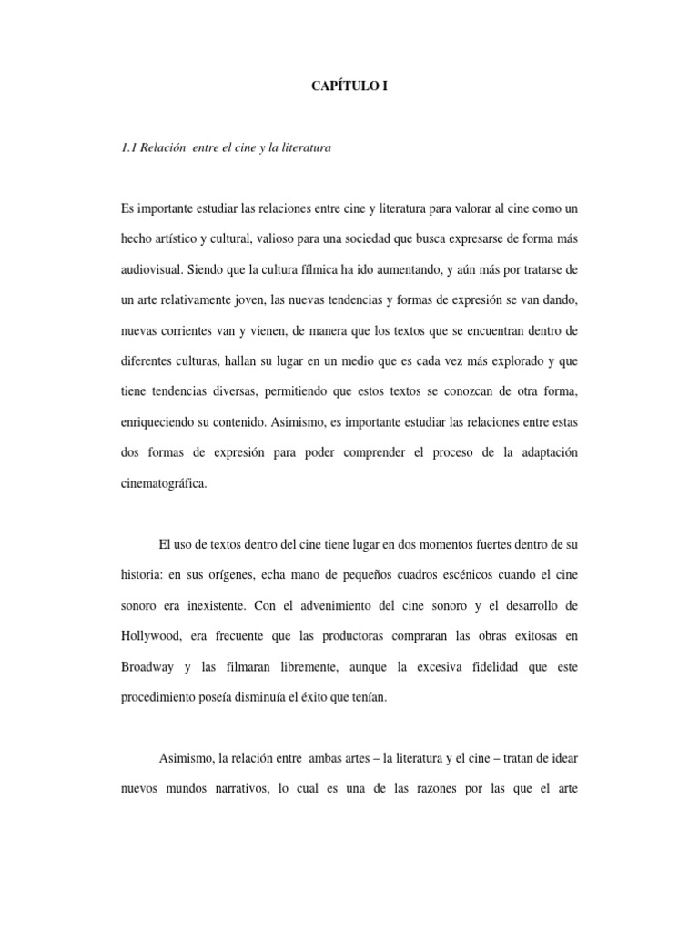 Relaciones entre cine y literatura | PDF | Ficción general