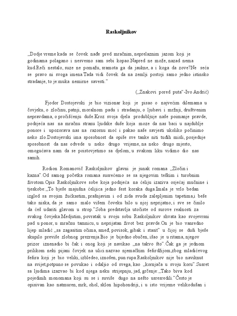 Raskoljnikov | PDF