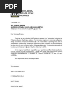 Letter Request To DPWH | PDF | Social Science
