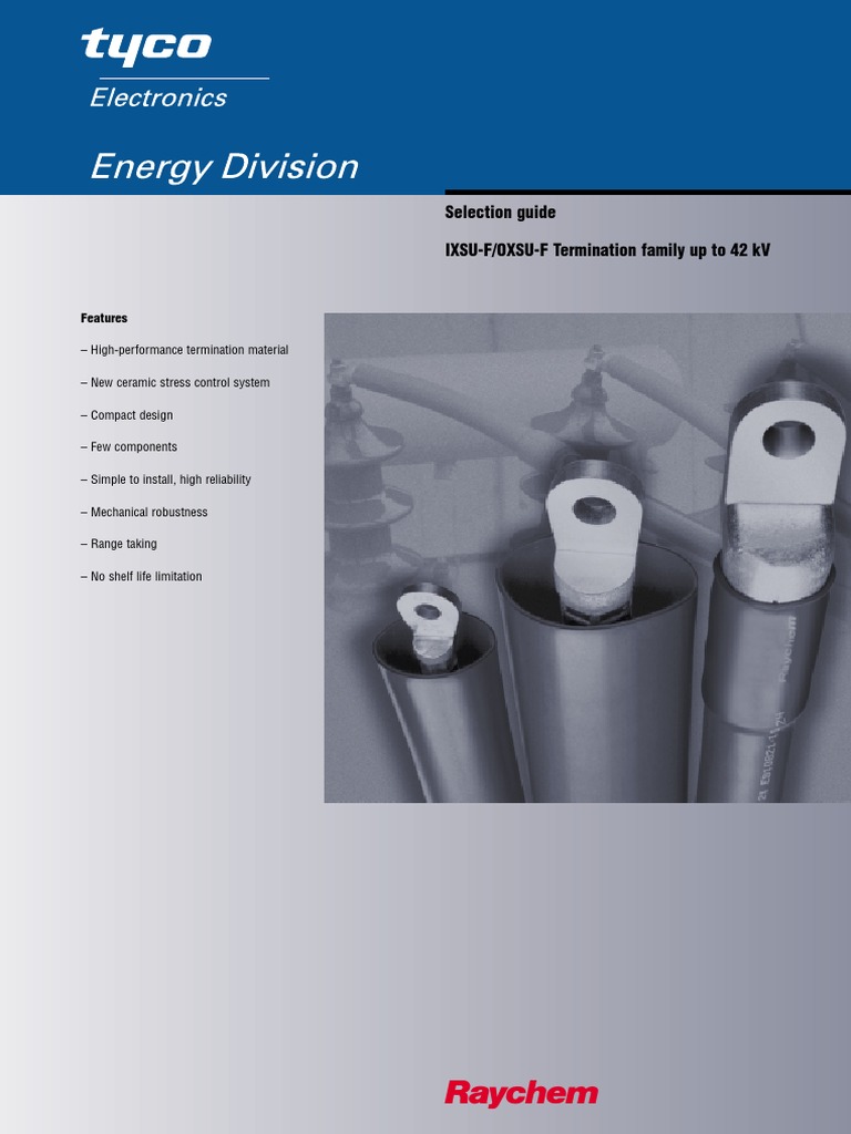 Guía de Selección de Terminales Termocontraibles Raychem 42kV | PDF | Bienes manufacturados ...