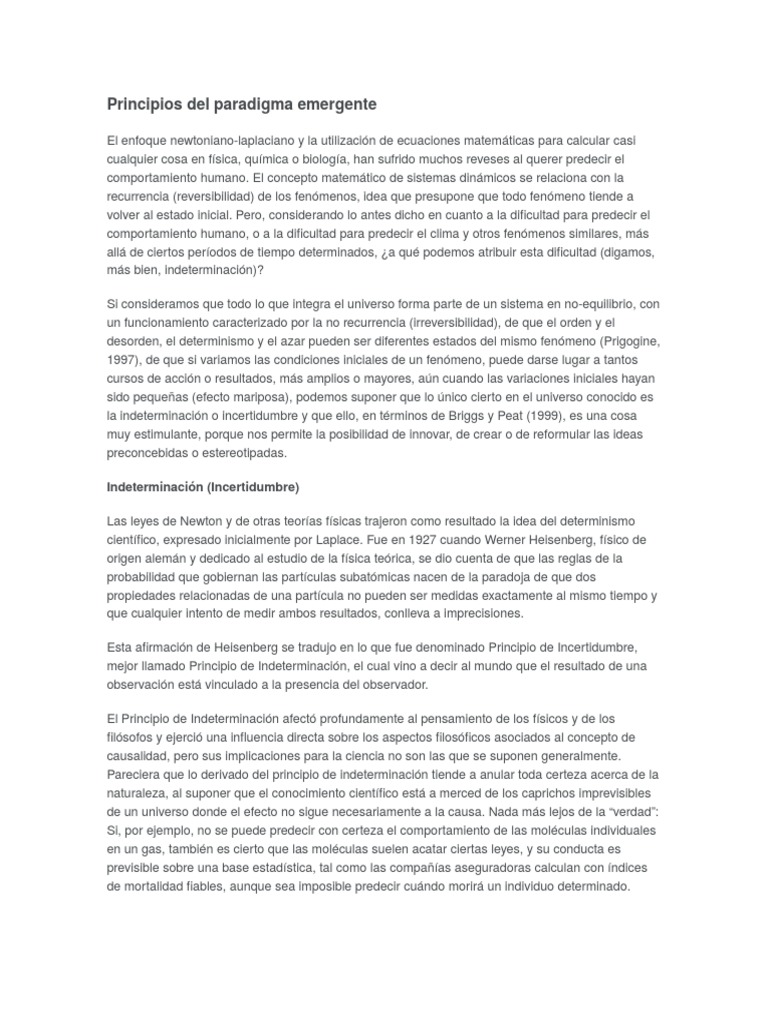 Principios Del Paradigma Emergente | PDF | Sincronicidad | Principio de ...