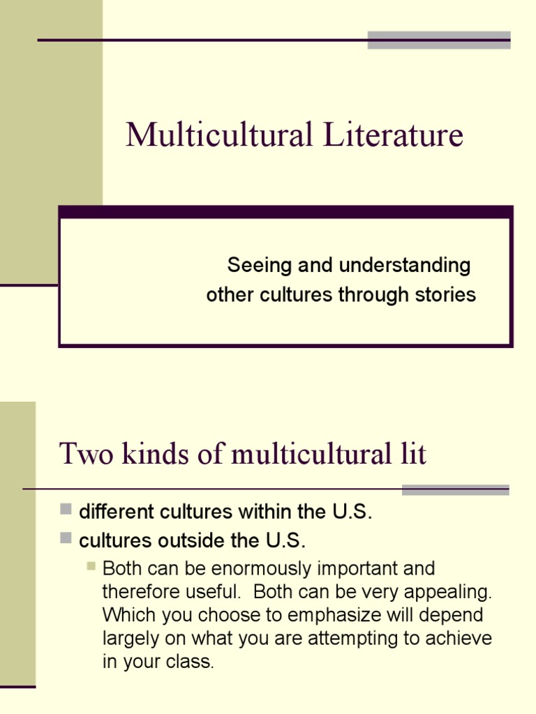 Multicultural Literature | PDF | Children's Literature | Multiculturalism