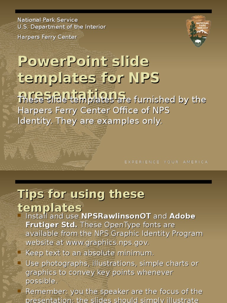 Nps Powerpoint Template Typefaces National Park Service 