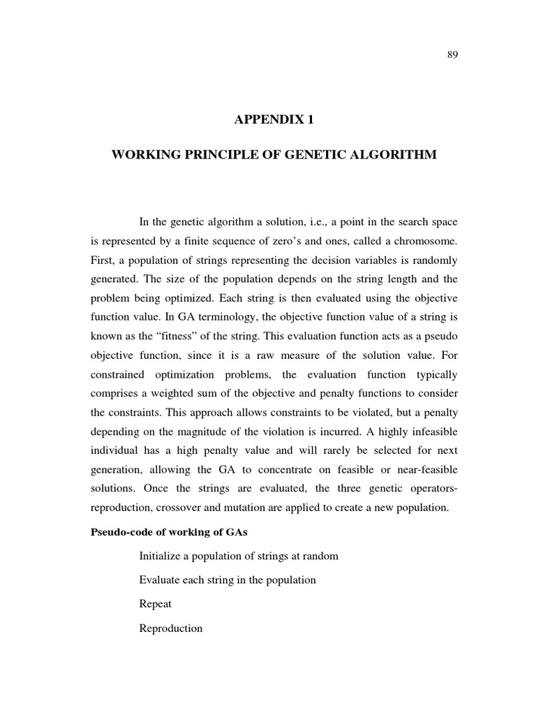 An Overview of the Working Principle of Genetic Algorithms and Their ...