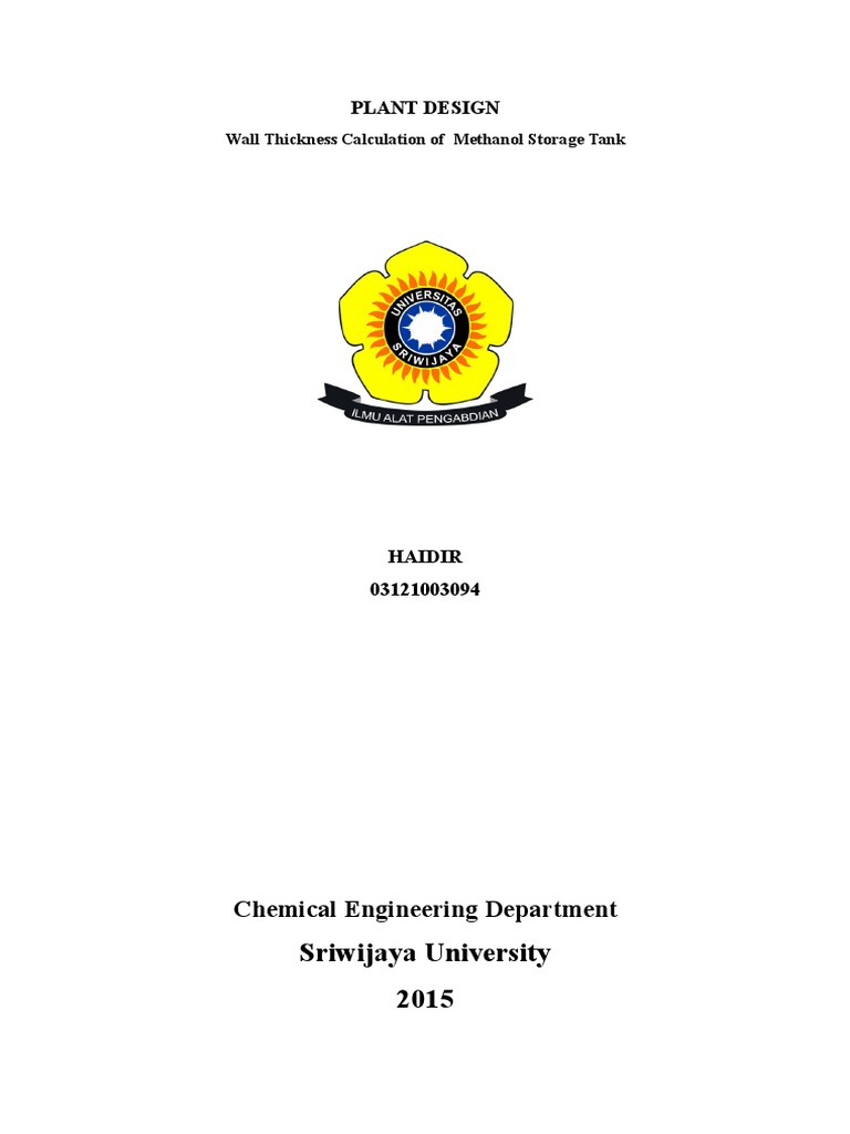 Methanol Tank Wall Thickness Calculation | PDF