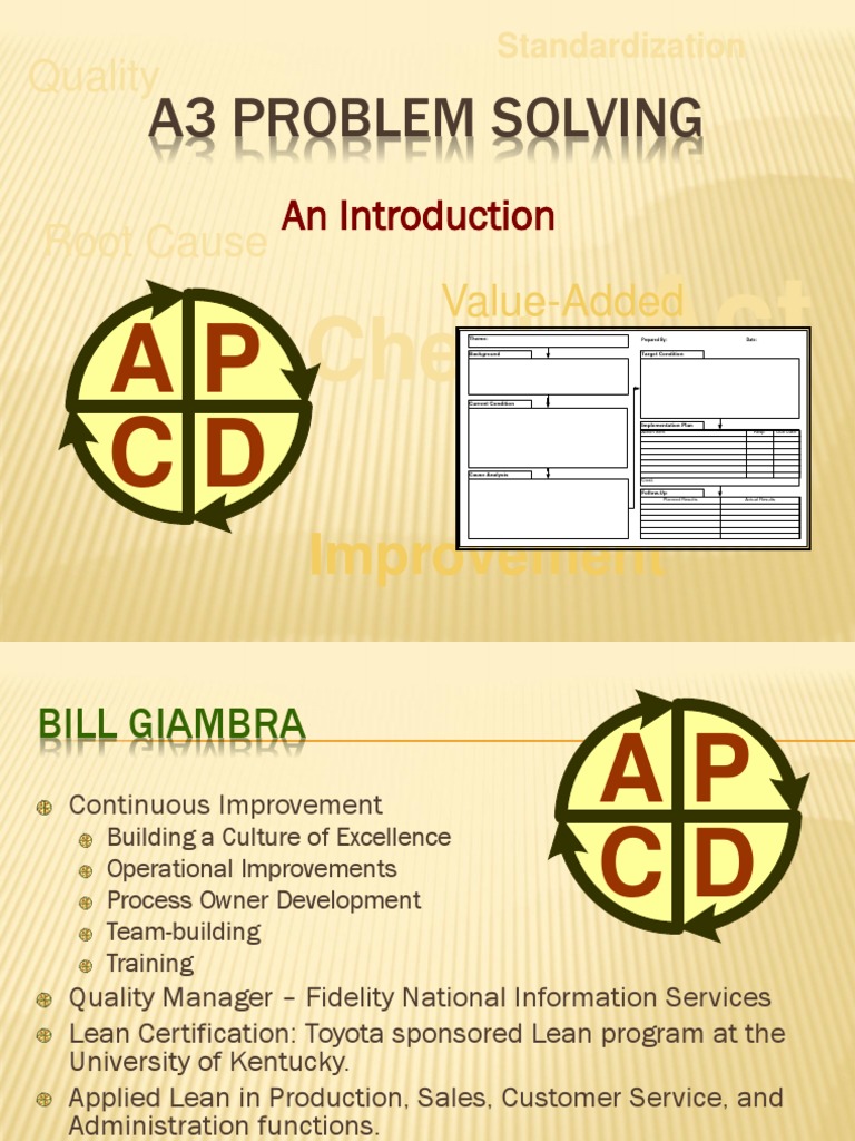Format A3 Problem Solving - An Introduction | PDF
