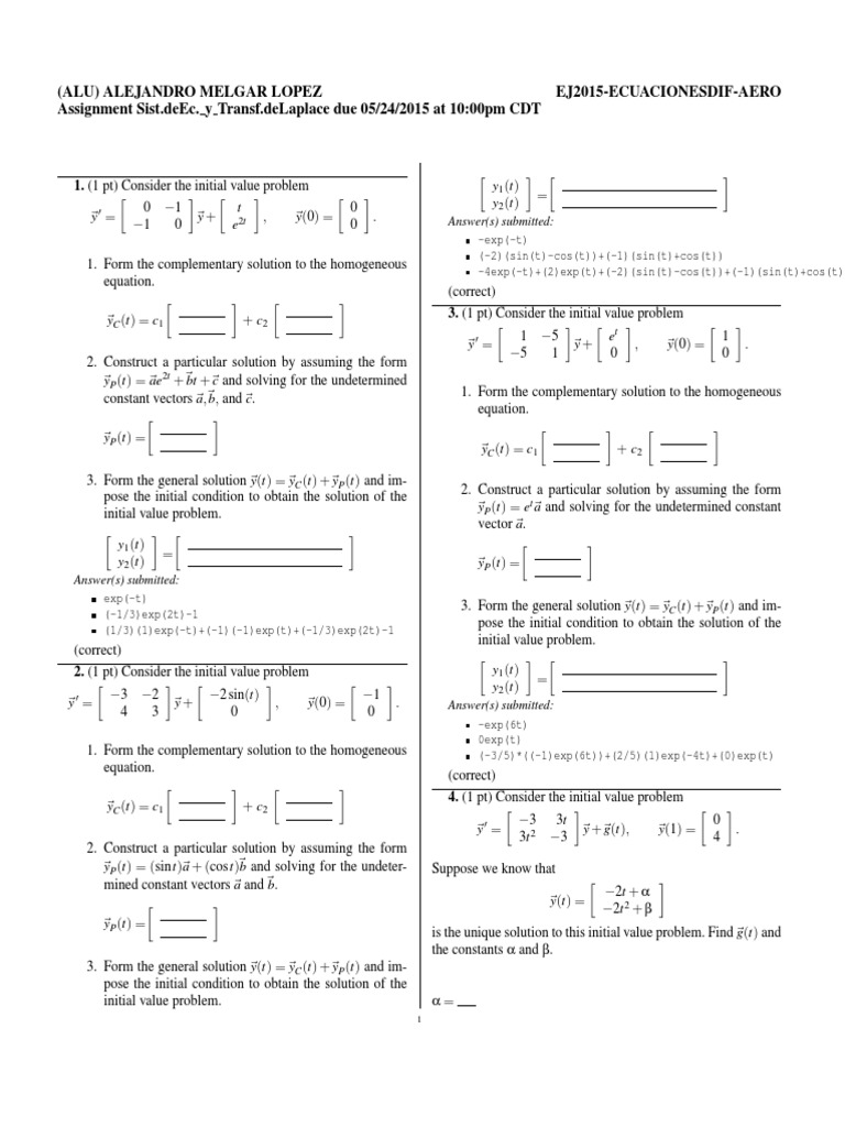 Web Work Ecuaciones | Download Free PDF | Laplace Transform | Exponential Function