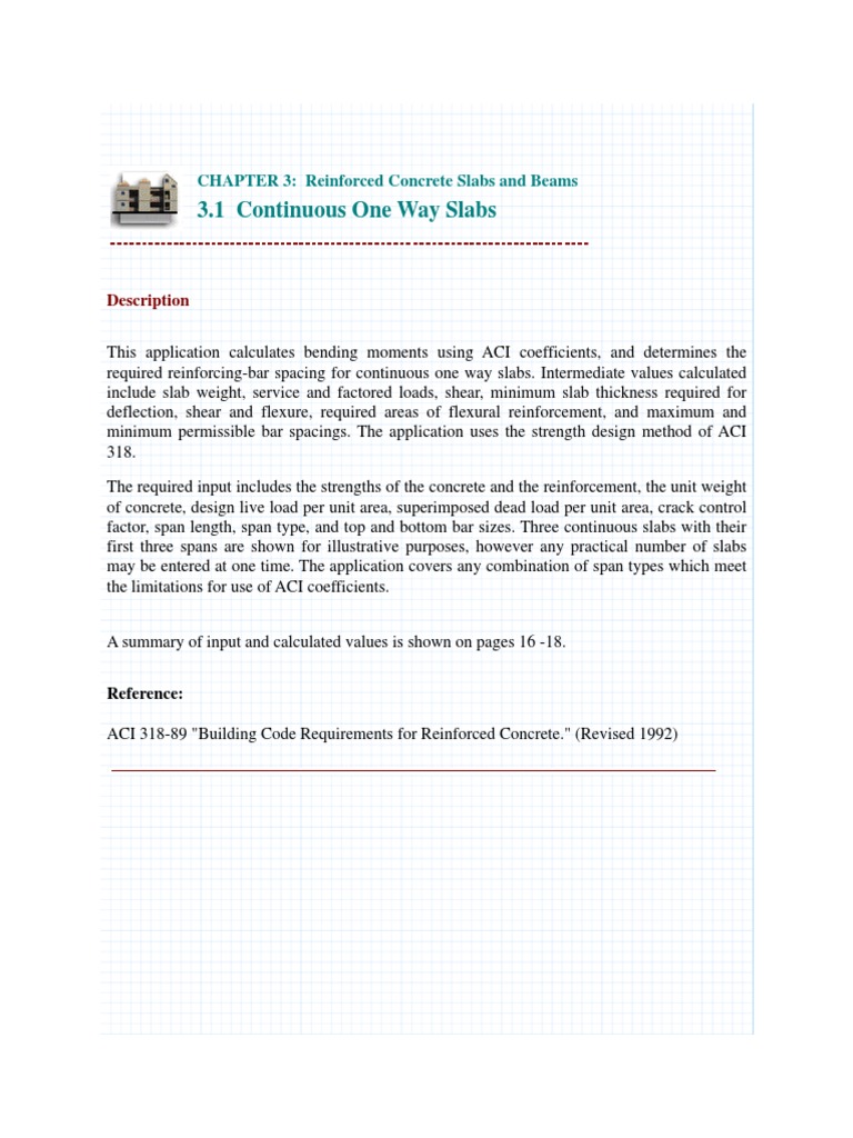 Continous One Way Slabs With MathCad | PDF | Strength Of Materials ...