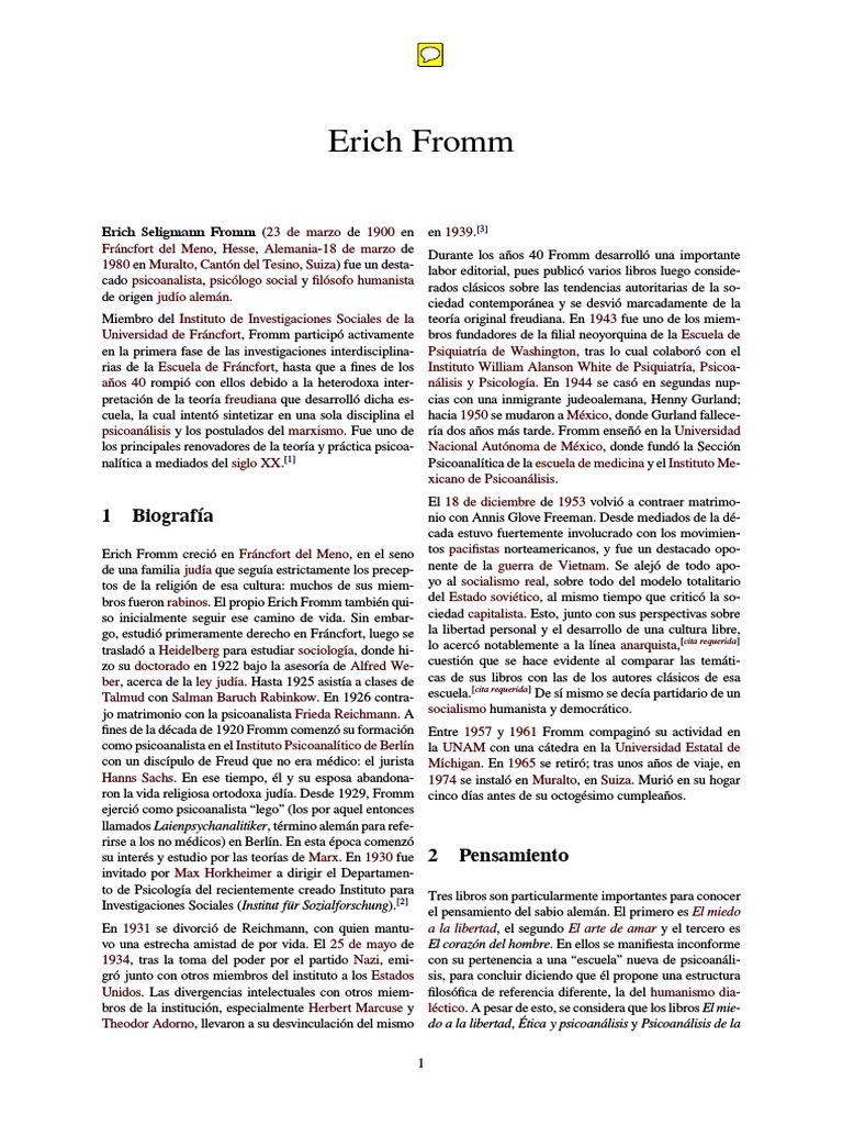 Erich Fromm. | PDF | Erich Fromm | Science