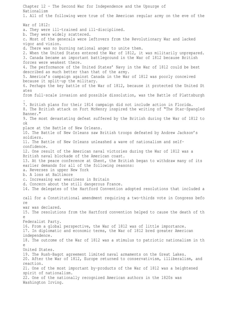 Apush | PDF | War Of 1812 | The United States