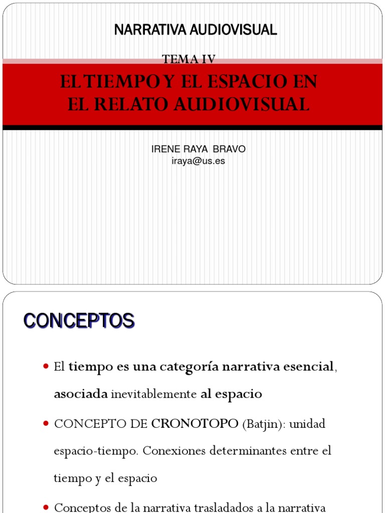 Tiempo y espacio en el relato audiovisual | PDF | Espacio | Ritmo
