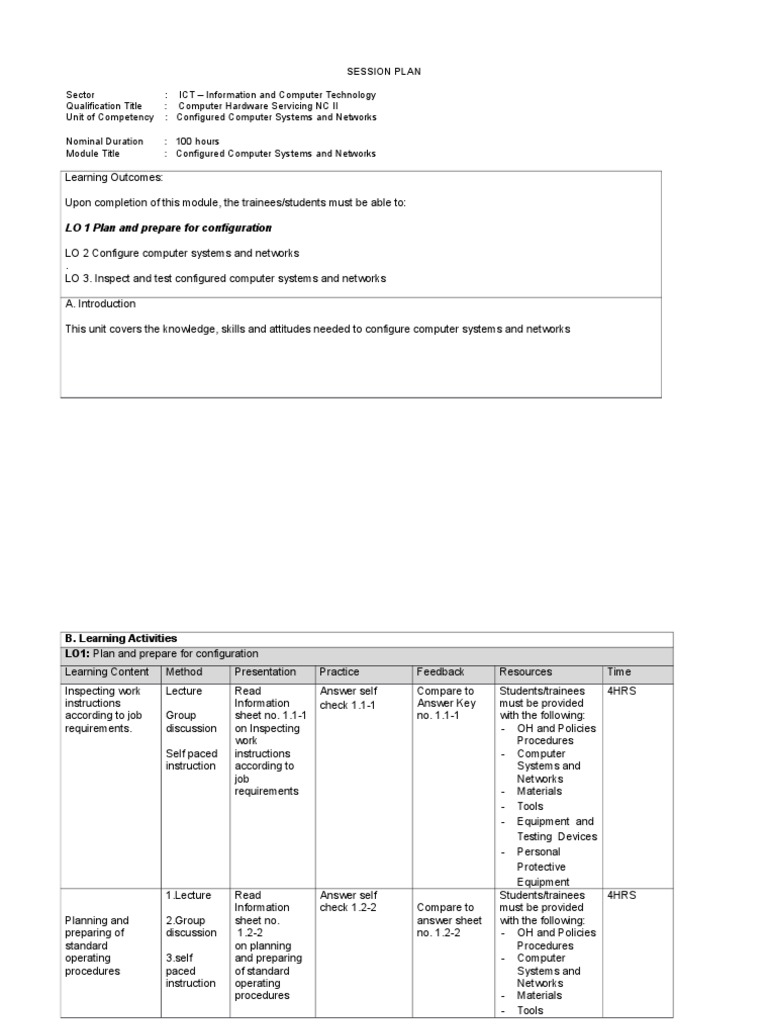 6 Session Plan | PDF