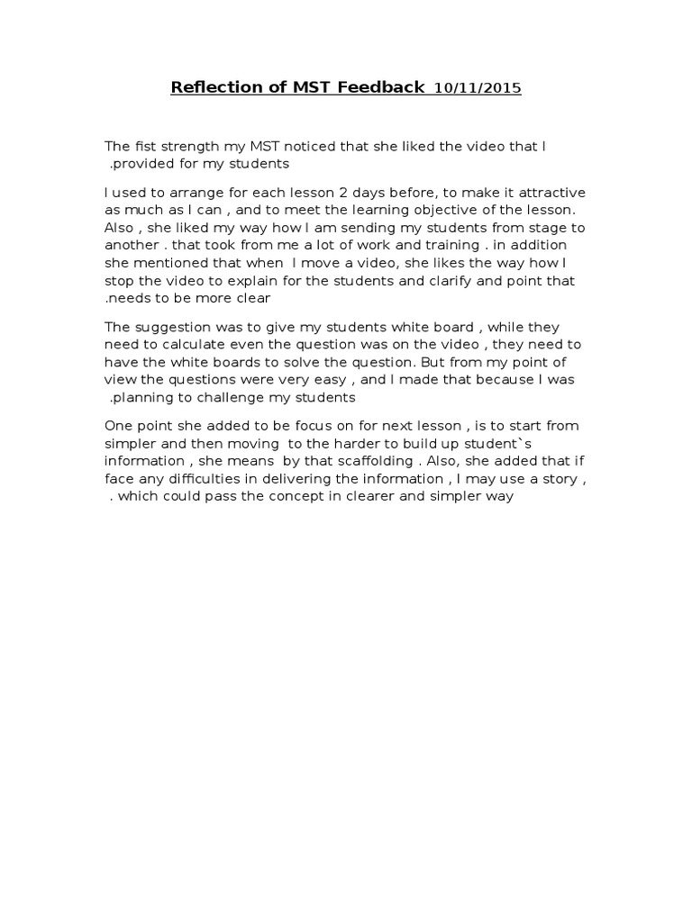 Reflection No 3 | PDF