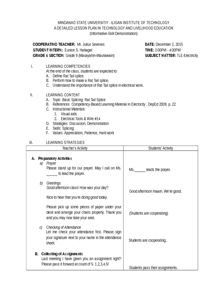 Grade9- Rat Tail Splice | Electrical Wiring | Wire