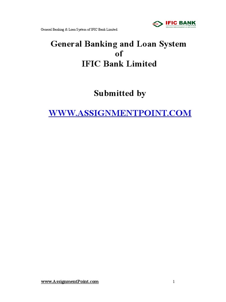 General Banking System of IFIC Bank LTD | PDF | Cheque | Credit Card