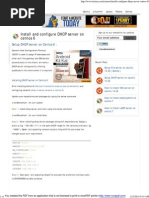 Open DHCP Server: Installation and Configuration Manual | PDF | Ip Address | Network Architecture