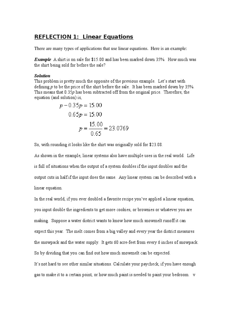 Math Reflections for Radiology Students | PDF | Variable (Mathematics ...