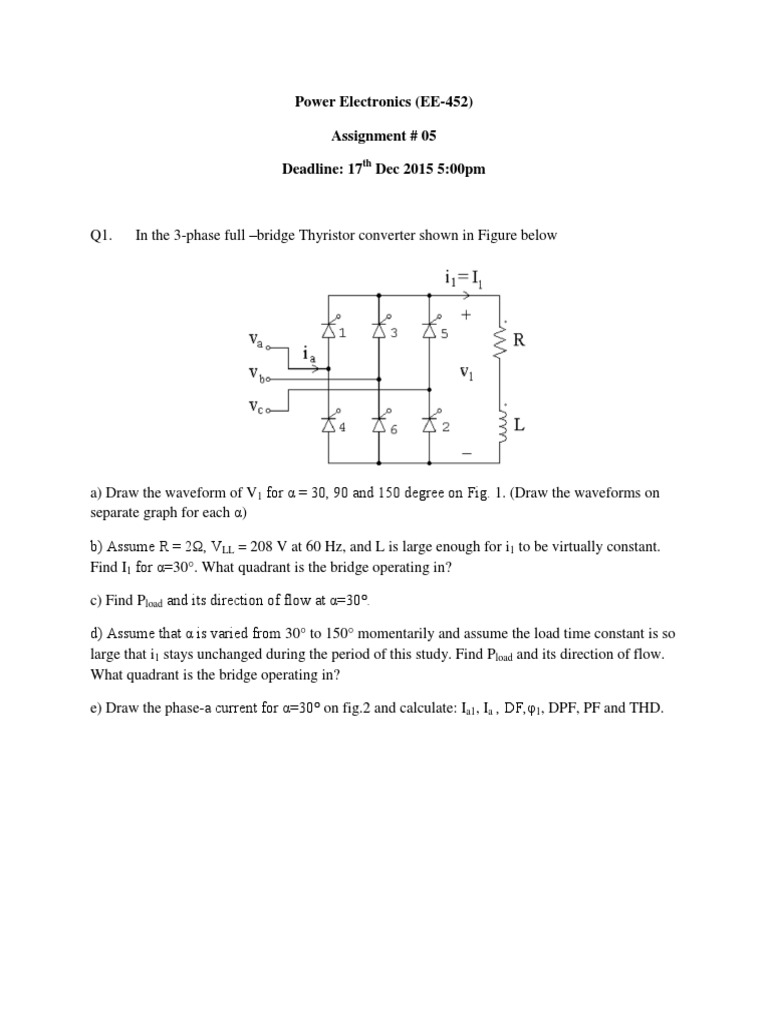 Power Electronics Assignment 5 | PDF