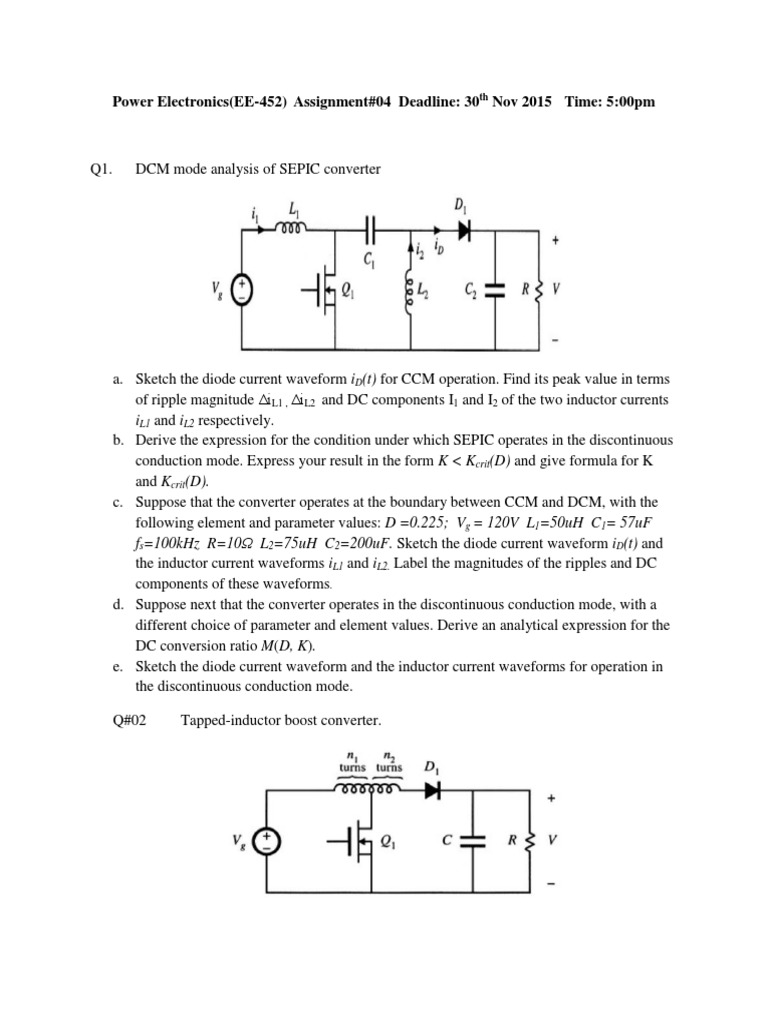 Assignment 04 Power Electronics Pdf Manufactured Goods Electronic