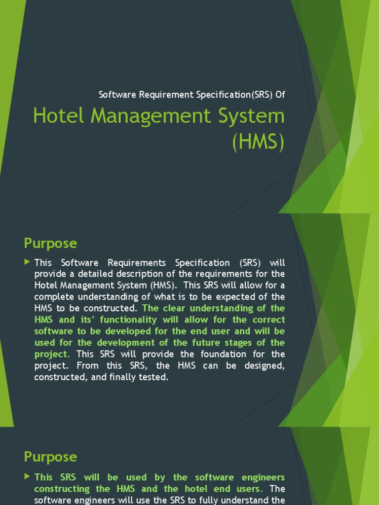 Hotel Management System SRS Overview | PDF | Internet Privacy ...