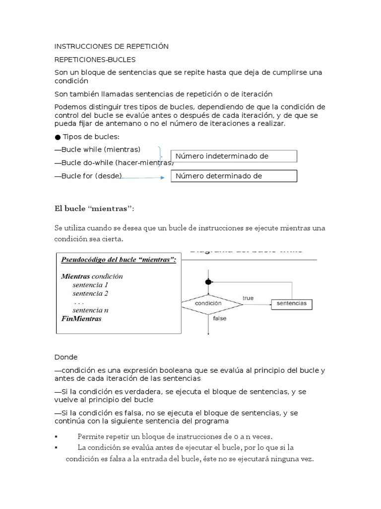 Guía de Bucles en Programación | PDF | Algoritmos | Flujo de control