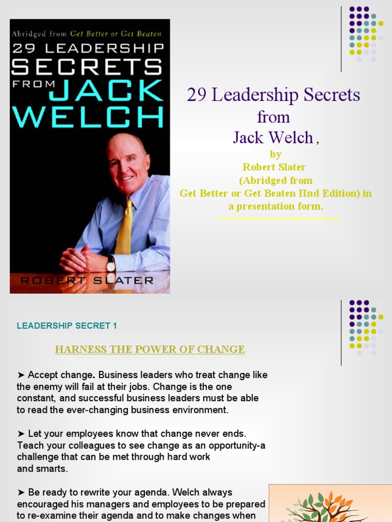 29 Leadership Secrets by Jack Welch