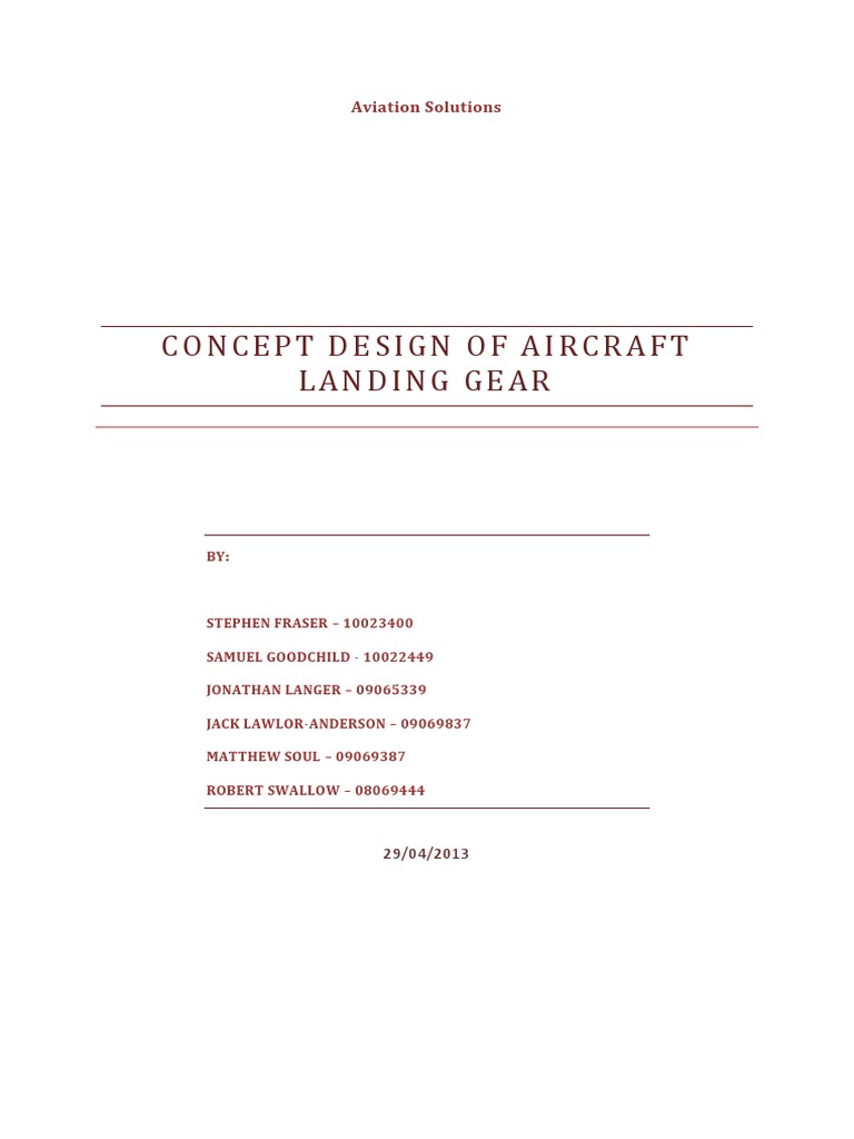 Landing Gear Design-1 | PDF | Landing Gear | Finite Element Method