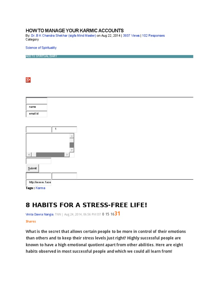 How To Manage Your Karmic Accounts | PDF | Karma | Meditation