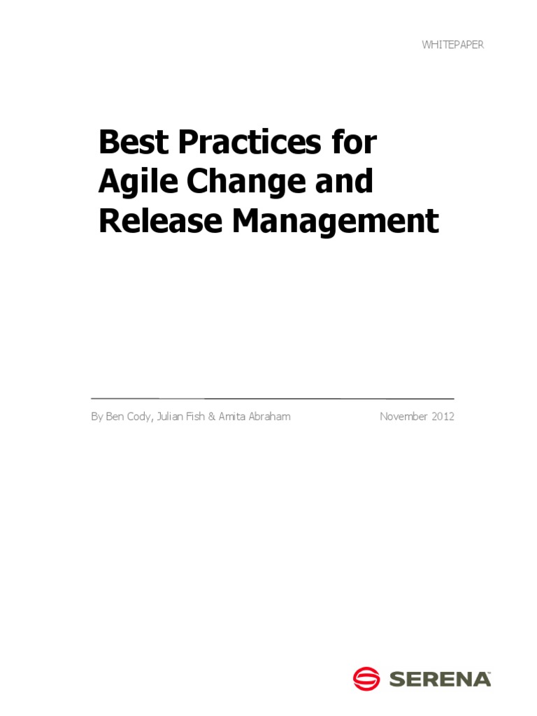 Best Practices For Agile Change and Release Management | PDF | Business ...