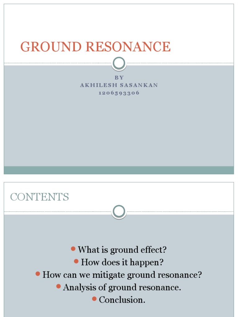 Ground Resonance | PDF | Helicopter Rotor | Resonance