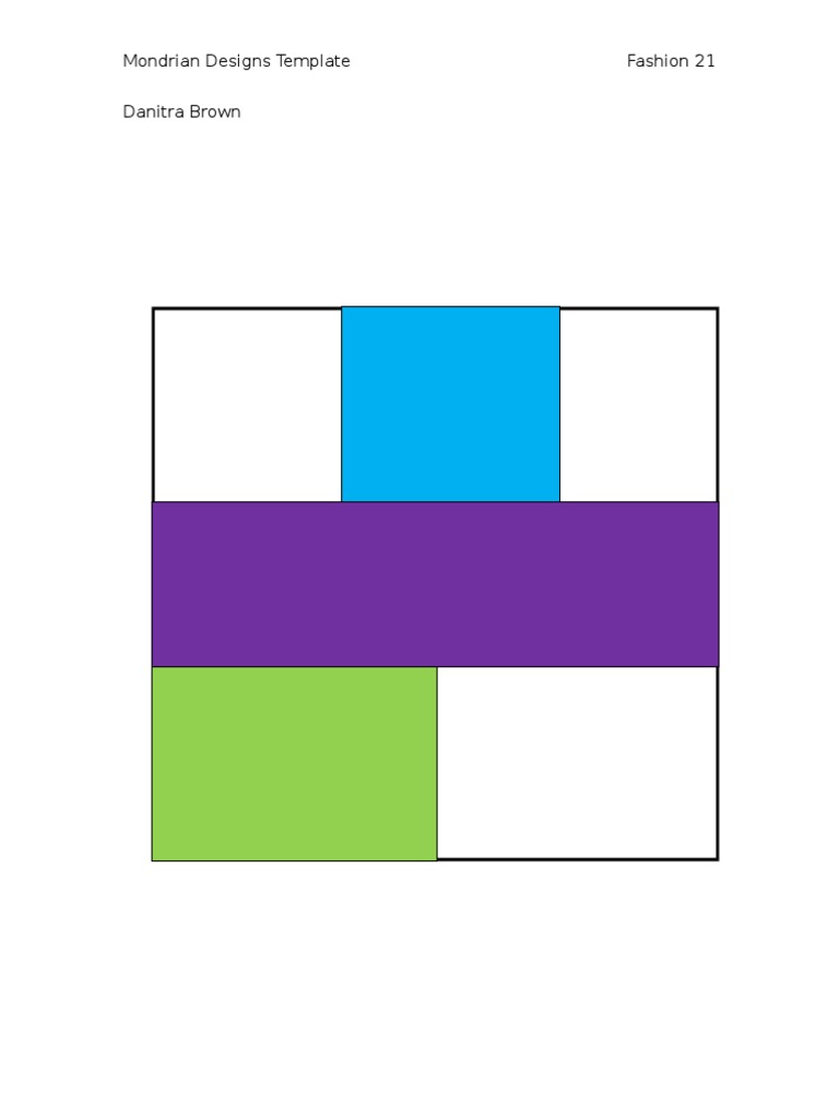 Mondrian Designs Template | PDF