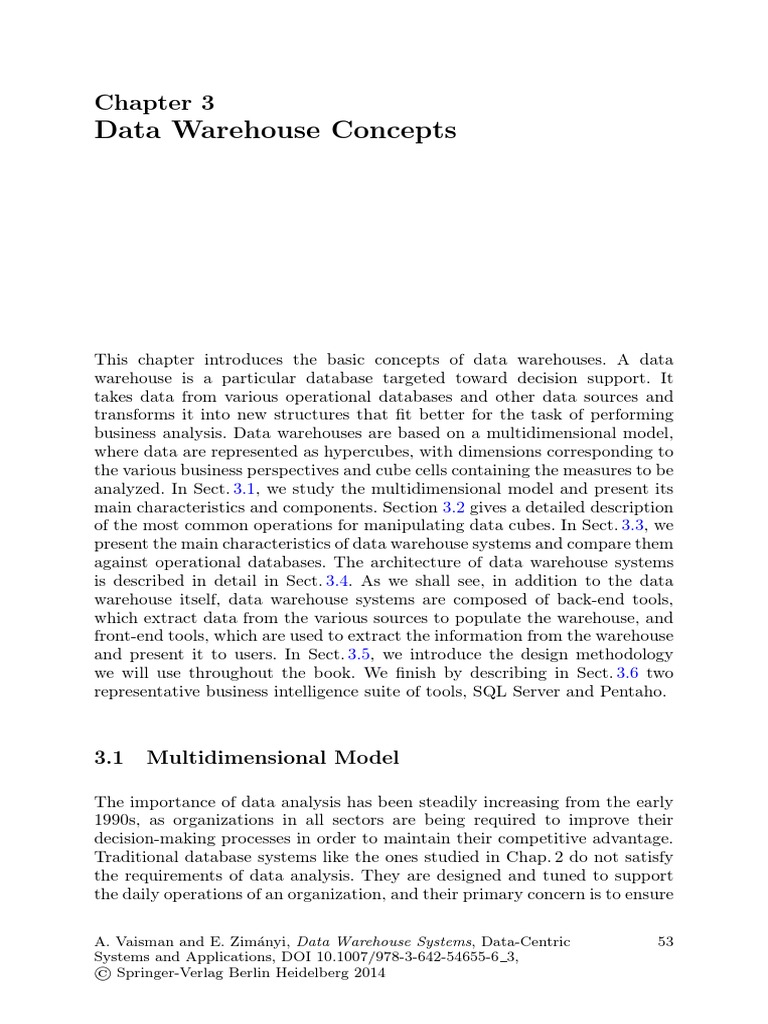 Week 9 Data Warehouse Concepts | PDF | Data Warehouse | Databases