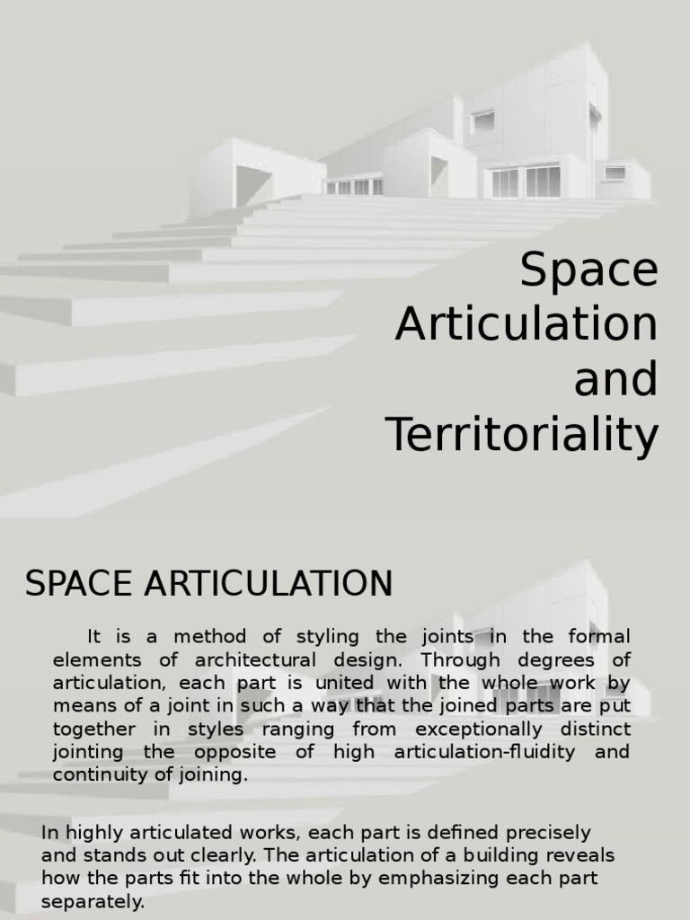 Space Articulation and Territoriality | PDF | Framing (Construction ...