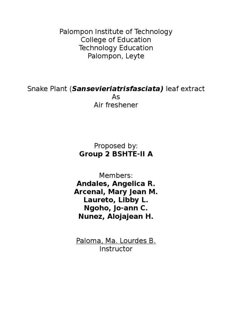 Palompon Institute of Technology College of Education Technology ...