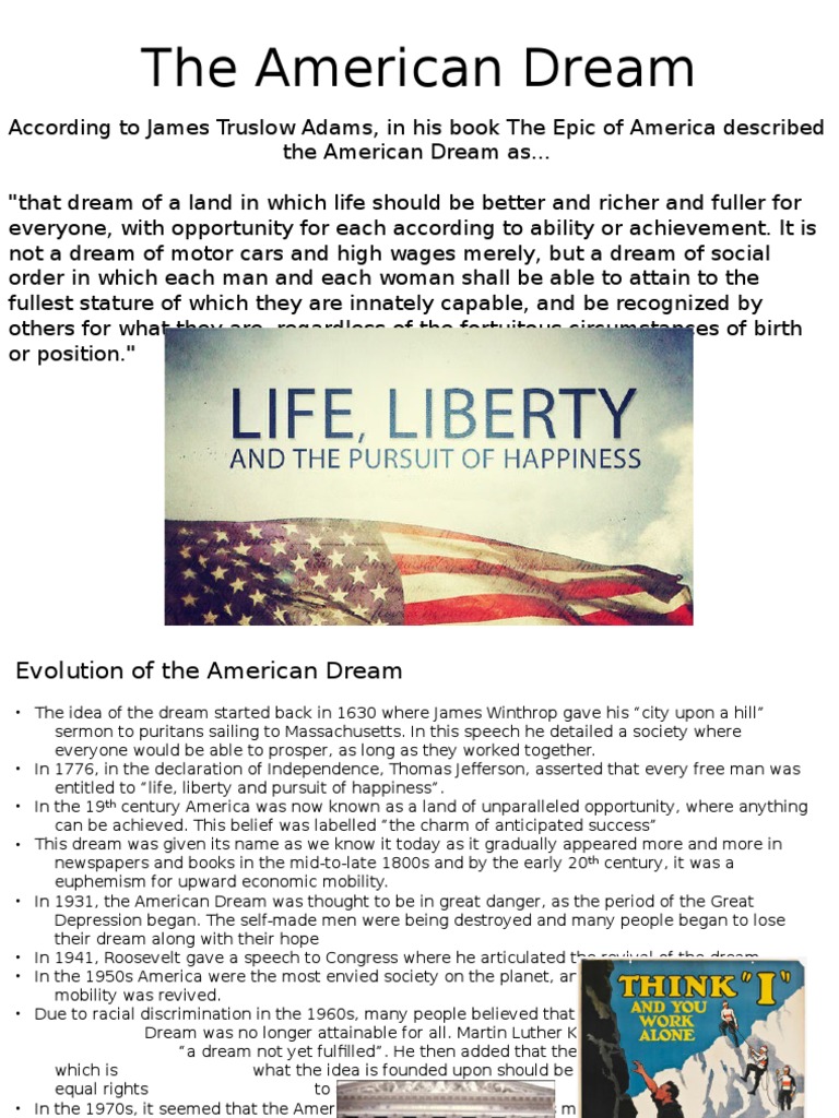 The American Dream in The Great Gatsby | PDF | American Dream ...