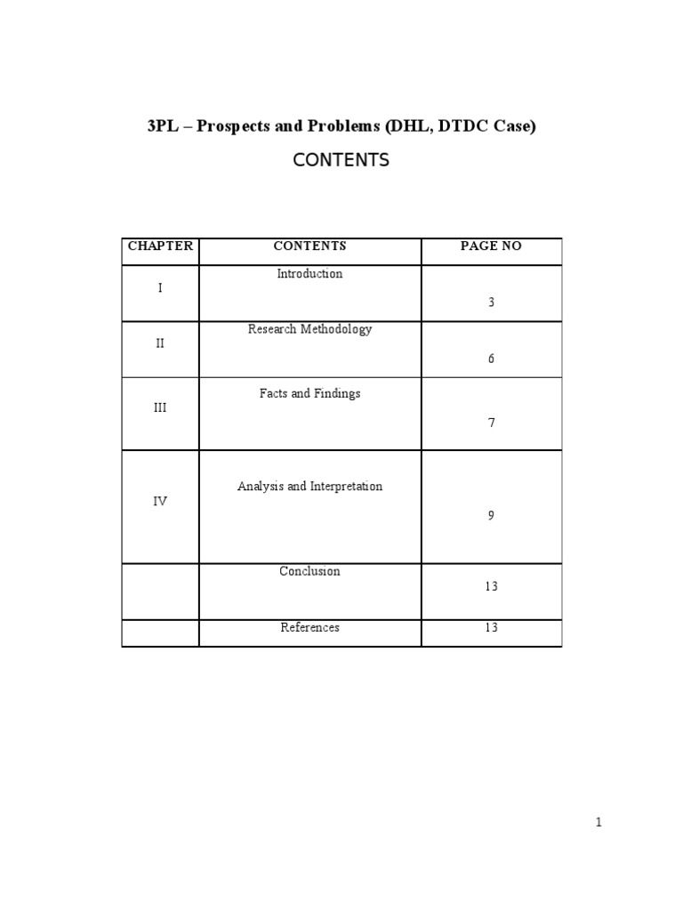 3PL - DHL, DTDC Case | PDF | United Parcel Service | Logistics