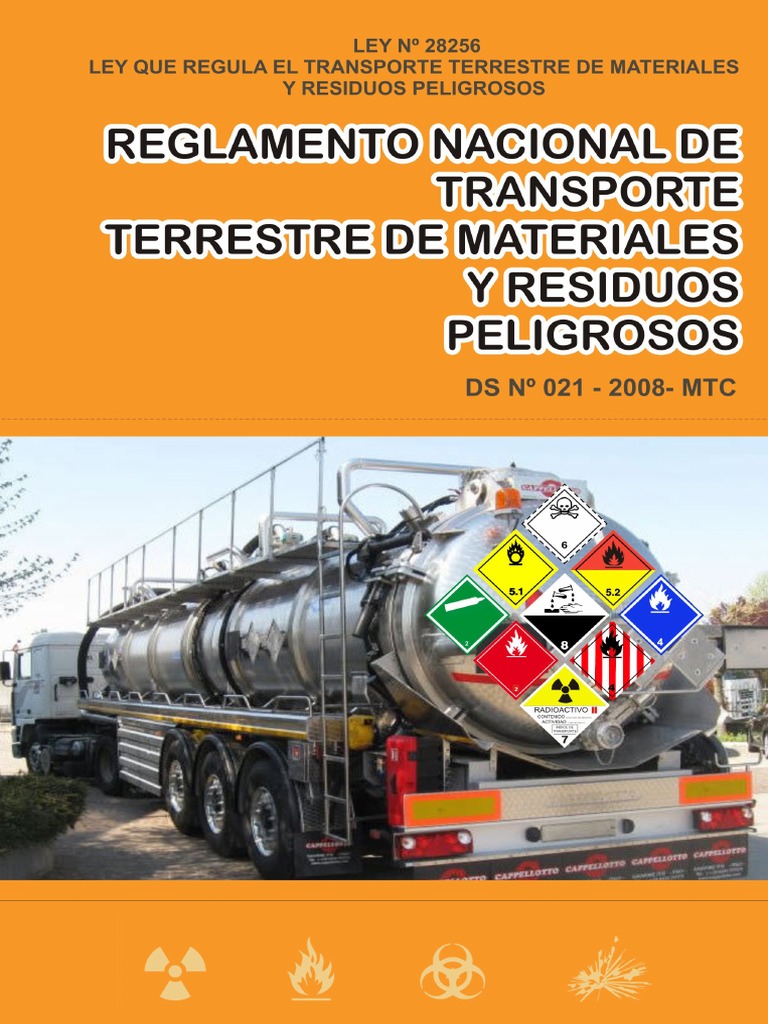 REGLAMENTO NACIONAL DE TRANSPORTE TERRESTRE DE MATERIALES Y RESIDUOS PELIGROSOS | Residuos ...