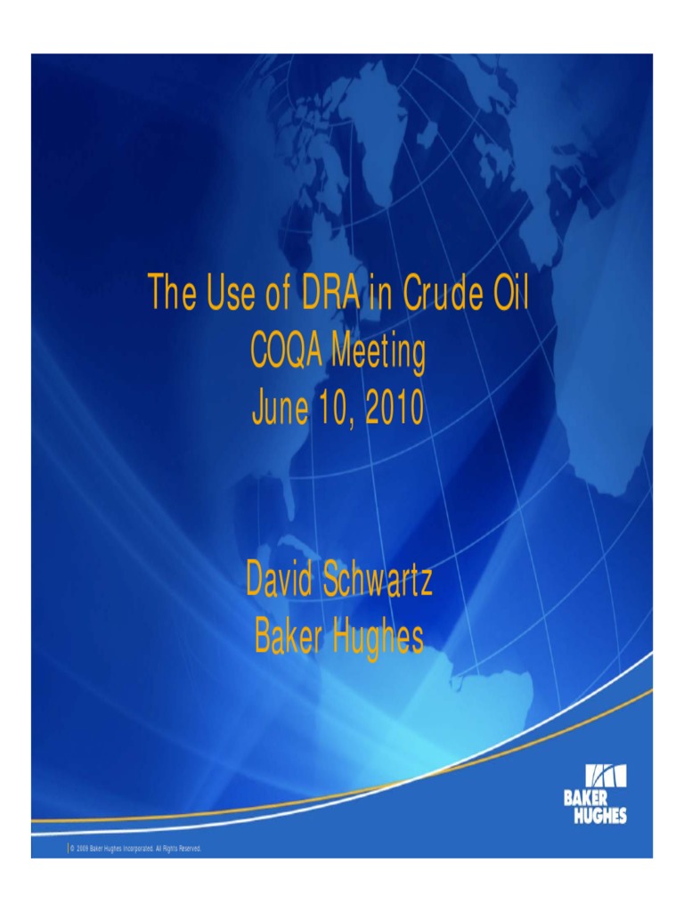 The Use of DRA in Crude Oil | PDF | Oil Refinery | Petroleum